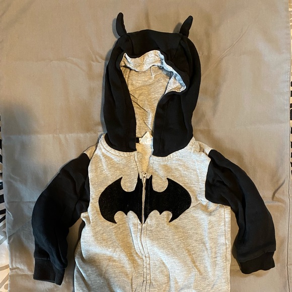 H&M | Shirts & Tops | Hm 92mos Grey Black Batman Zipup Hoodie | Poshmark